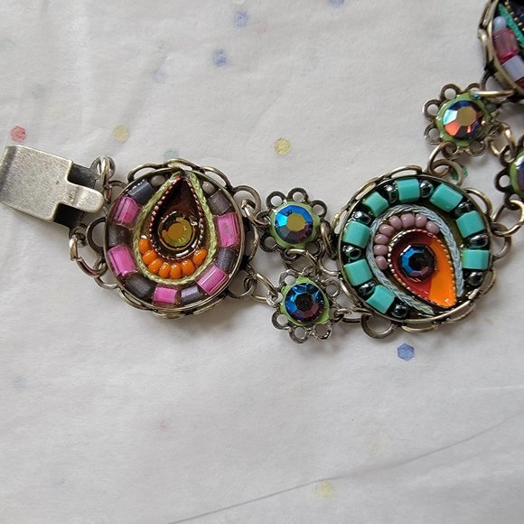 ADAYA | Jewelry | New Adaya Multi Color Bead Crystal Mosaic Style ...